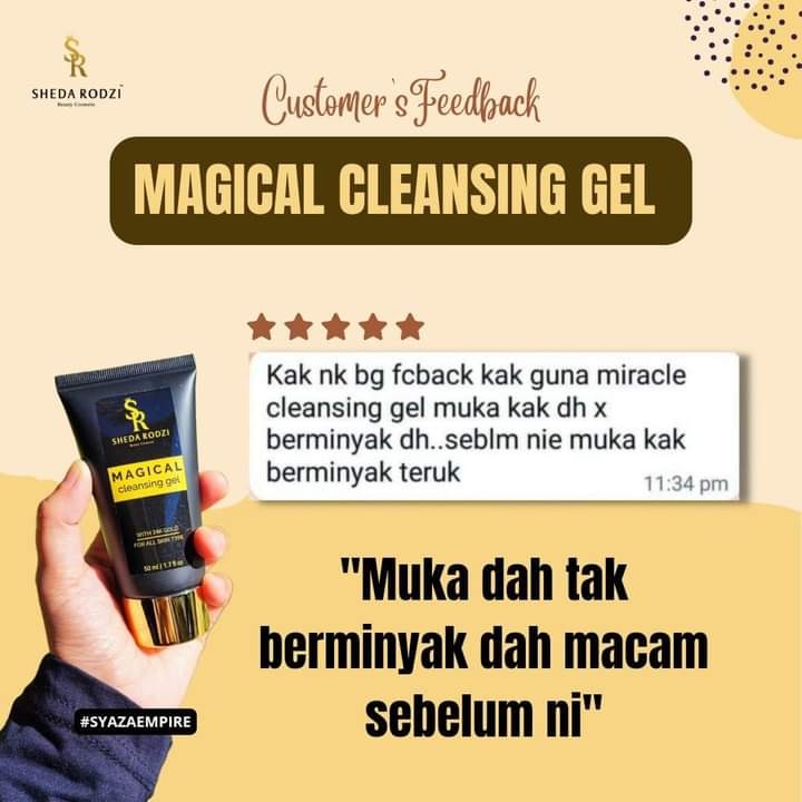 Srmagical Cleansing Gel Pencuci Muka Gold 24k